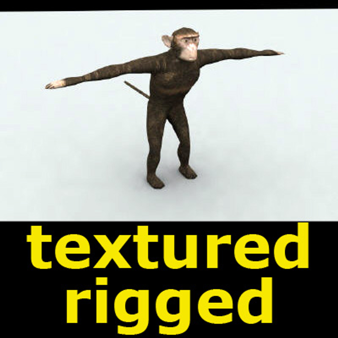 monkey animation obj