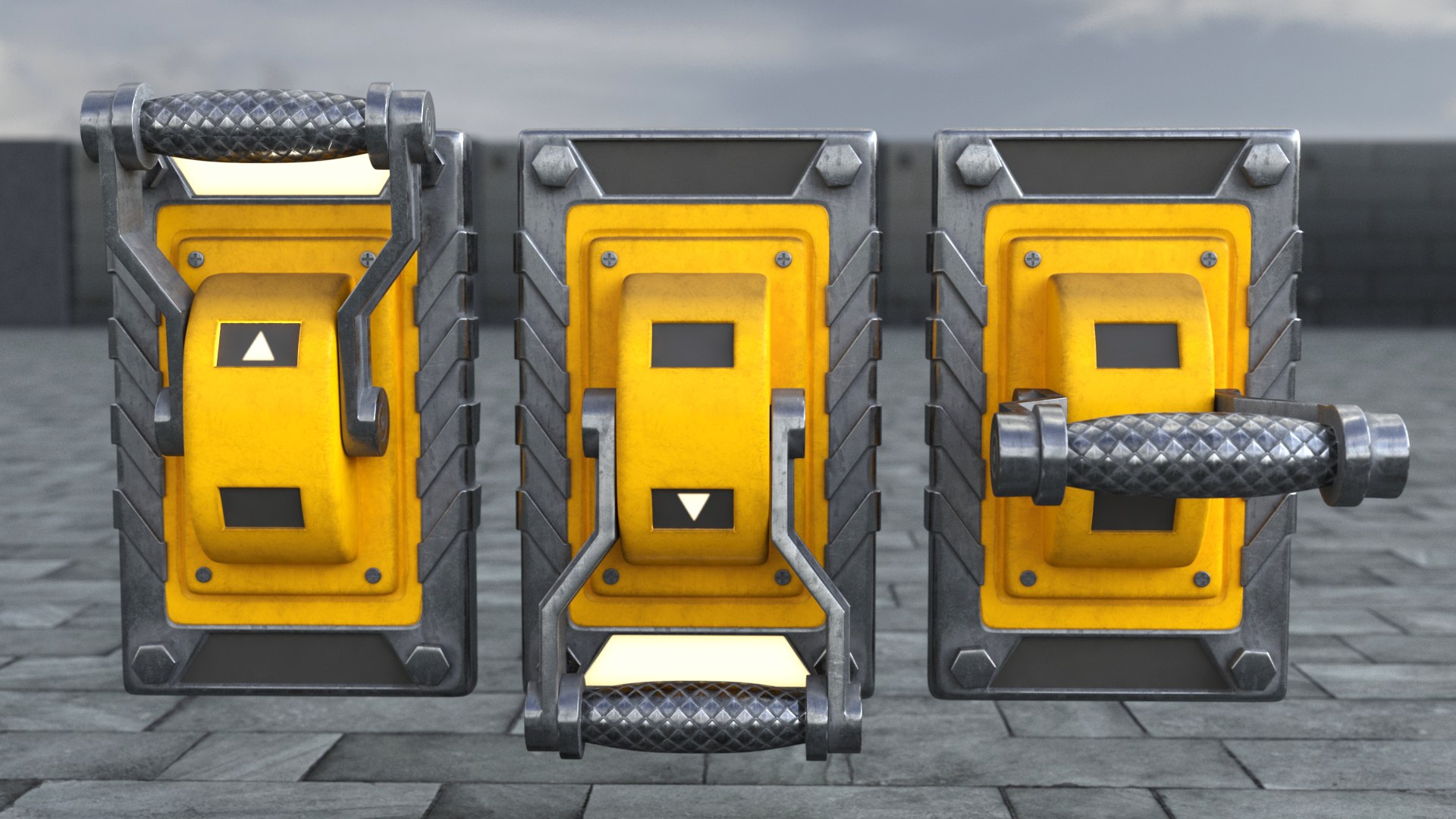 3D Industrial Power Switch - TurboSquid 1924449