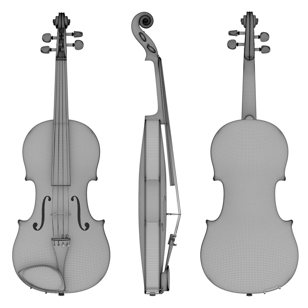 3d Model Of Violin