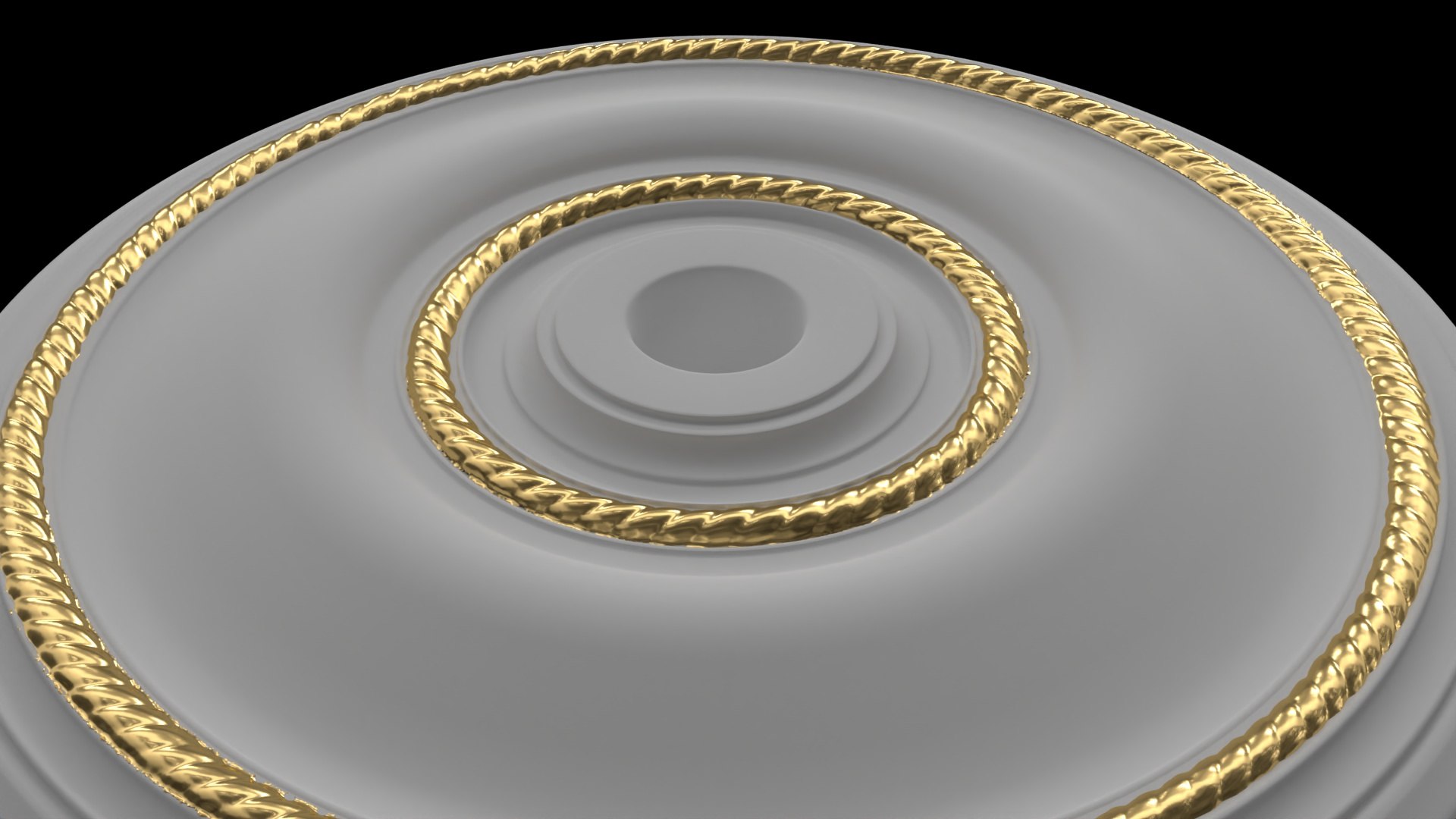 3D Model Ceiling Sockets Gypsum Plaster DR19 - TurboSquid 2030550