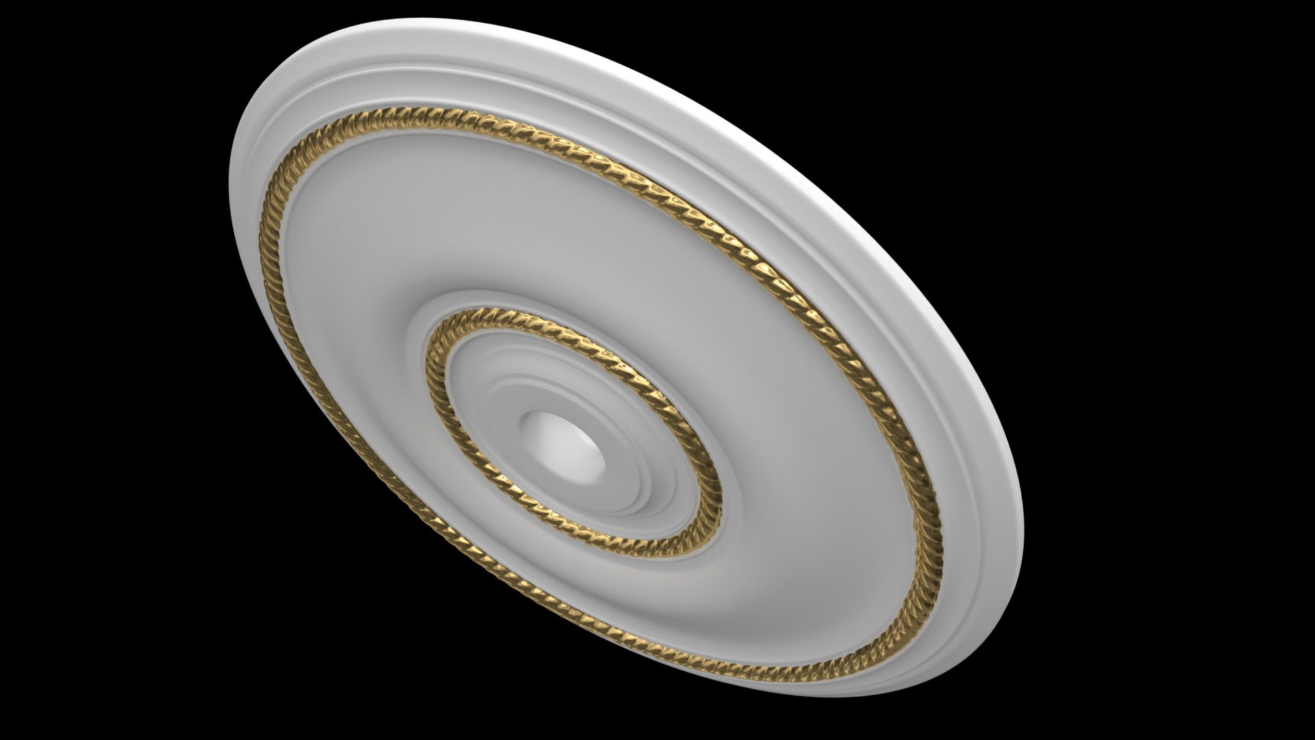 3D Model Ceiling Sockets Gypsum Plaster DR19 - TurboSquid 2030550