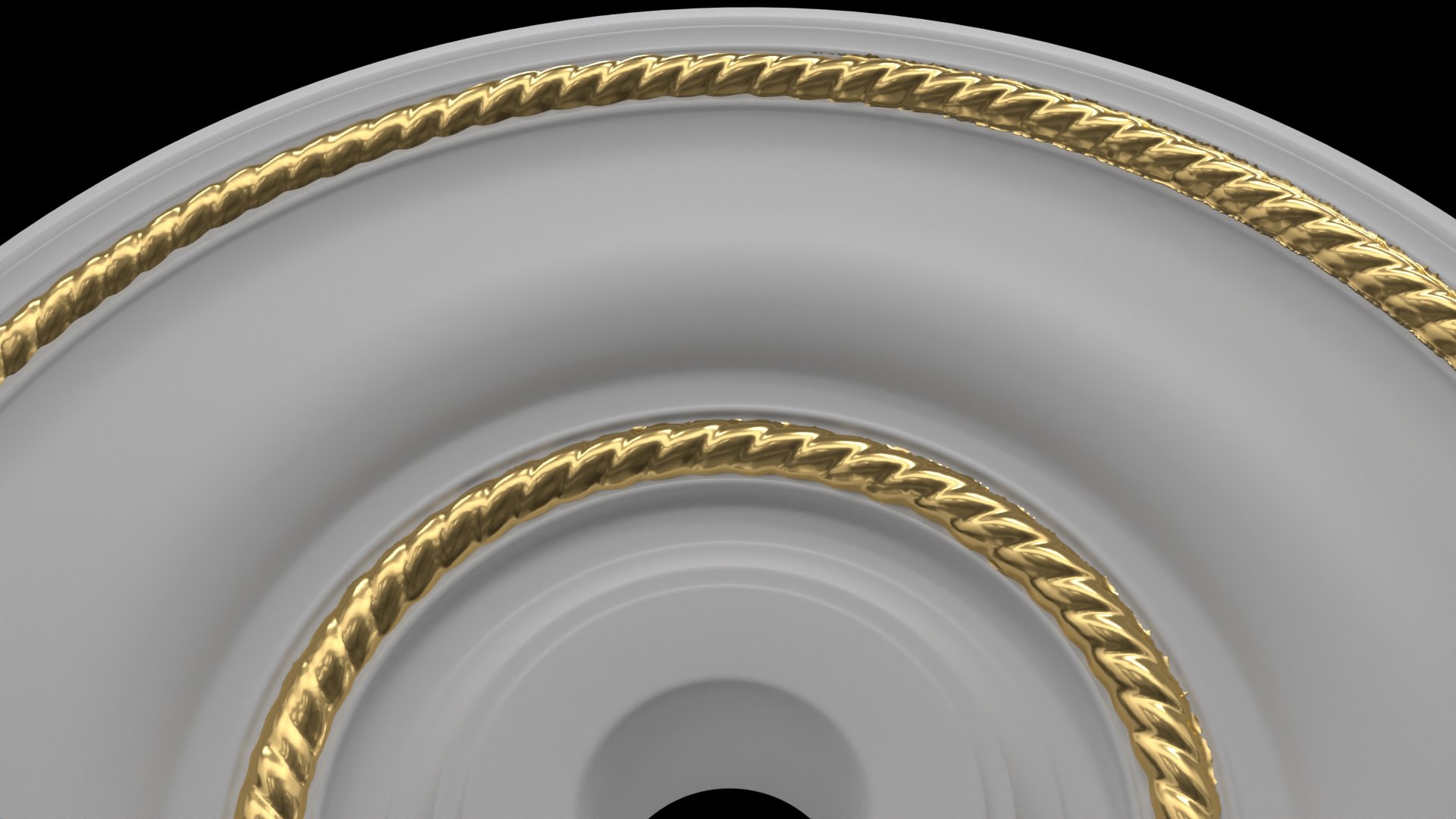 3D Model Ceiling Sockets Gypsum Plaster DR19 - TurboSquid 2030550