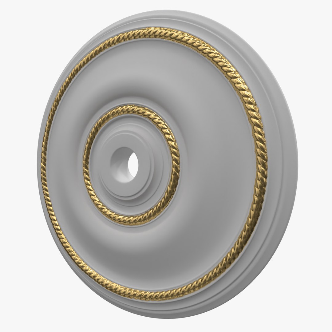 3D Model Ceiling Sockets Gypsum Plaster DR19 - TurboSquid 2030550