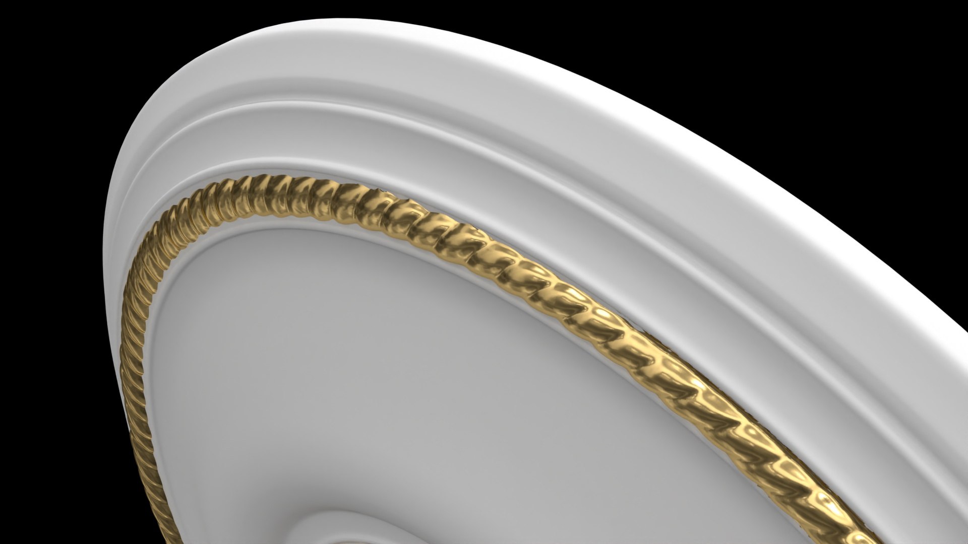 3D Model Ceiling Sockets Gypsum Plaster DR19 - TurboSquid 2030550