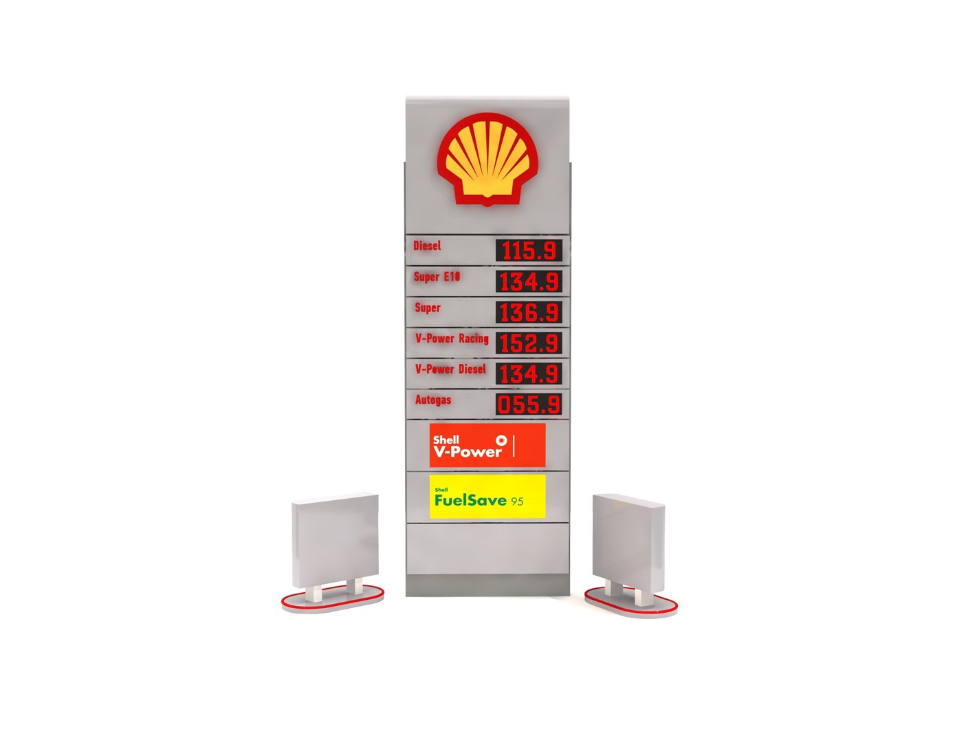 Petrol Station Totem Sign Model - TurboSquid 1434920