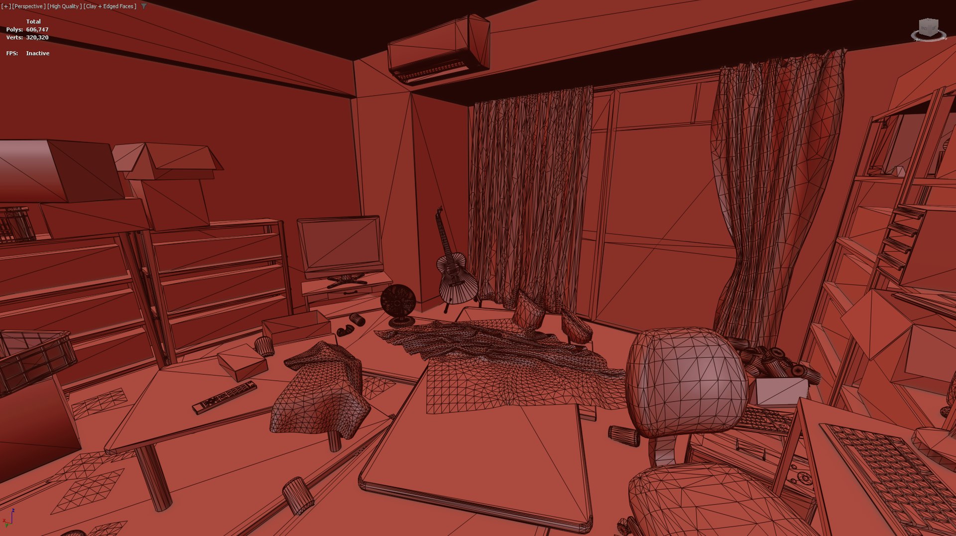 3D Model Japanese NEETs Apartment - TurboSquid 2137804