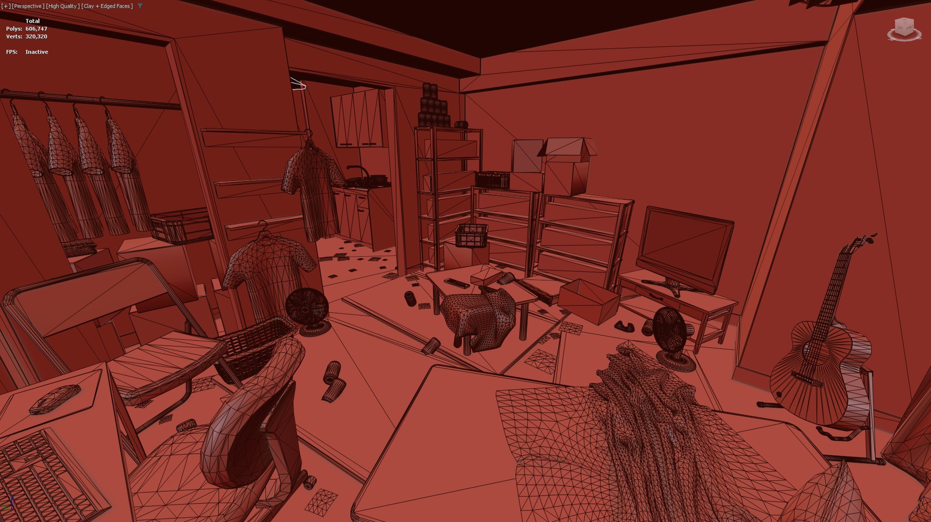 3D Model Japanese NEETs Apartment - TurboSquid 2137804