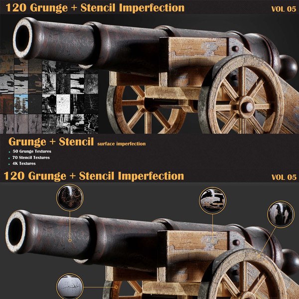 modelo 3d 120 Plantilla Grunge Imperfección-VOL 05 - TurboSquid 2255558