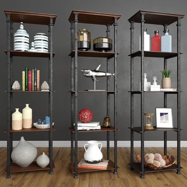 3D shelves decor - TurboSquid 1344698