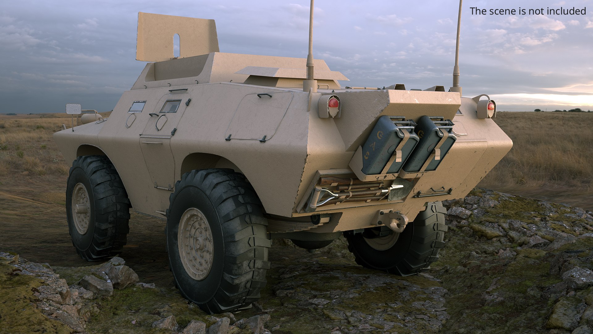 Desert Armored Recon Vehicle 4x4 Tan With Interior 3D Model ...
