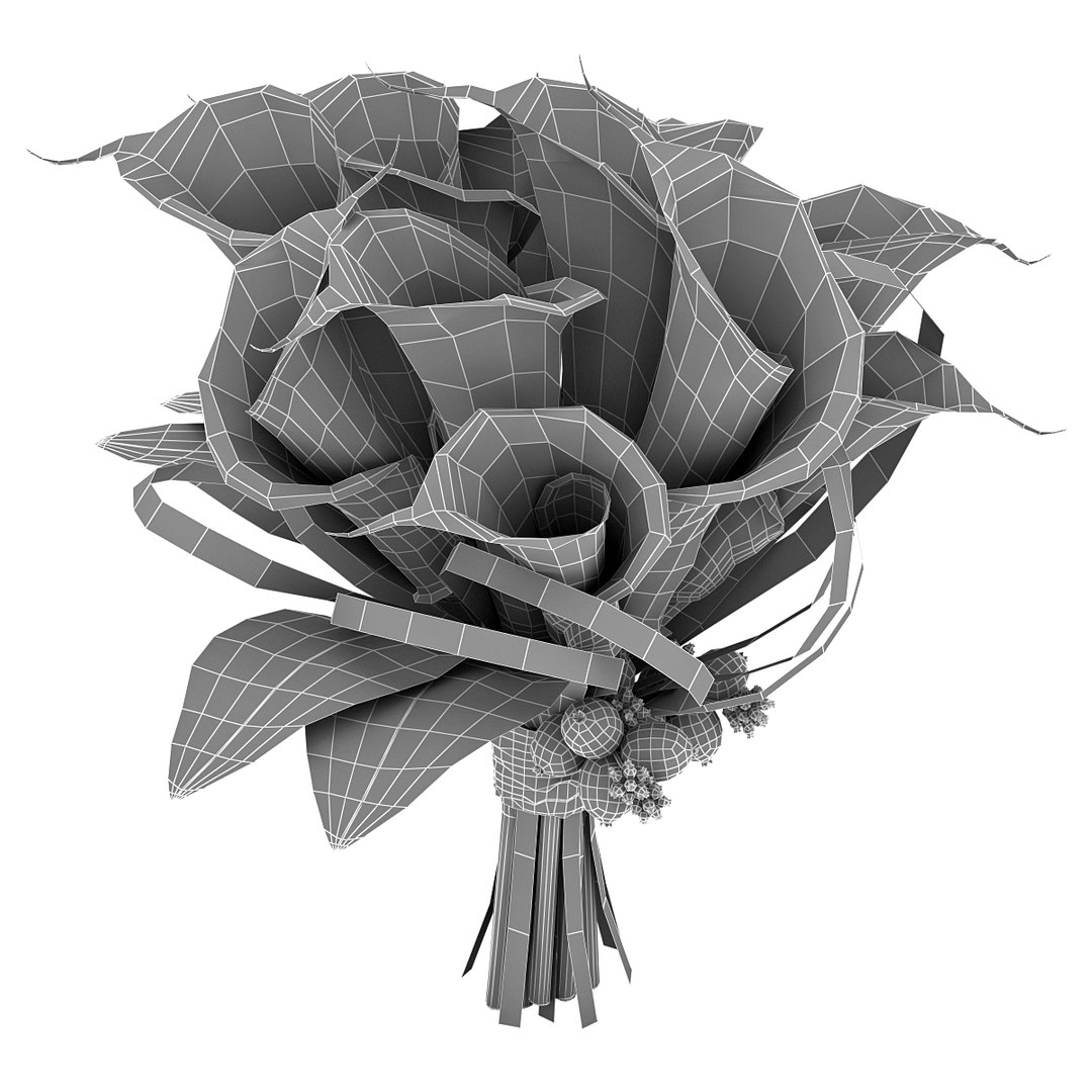 flower bouquet 3d max
