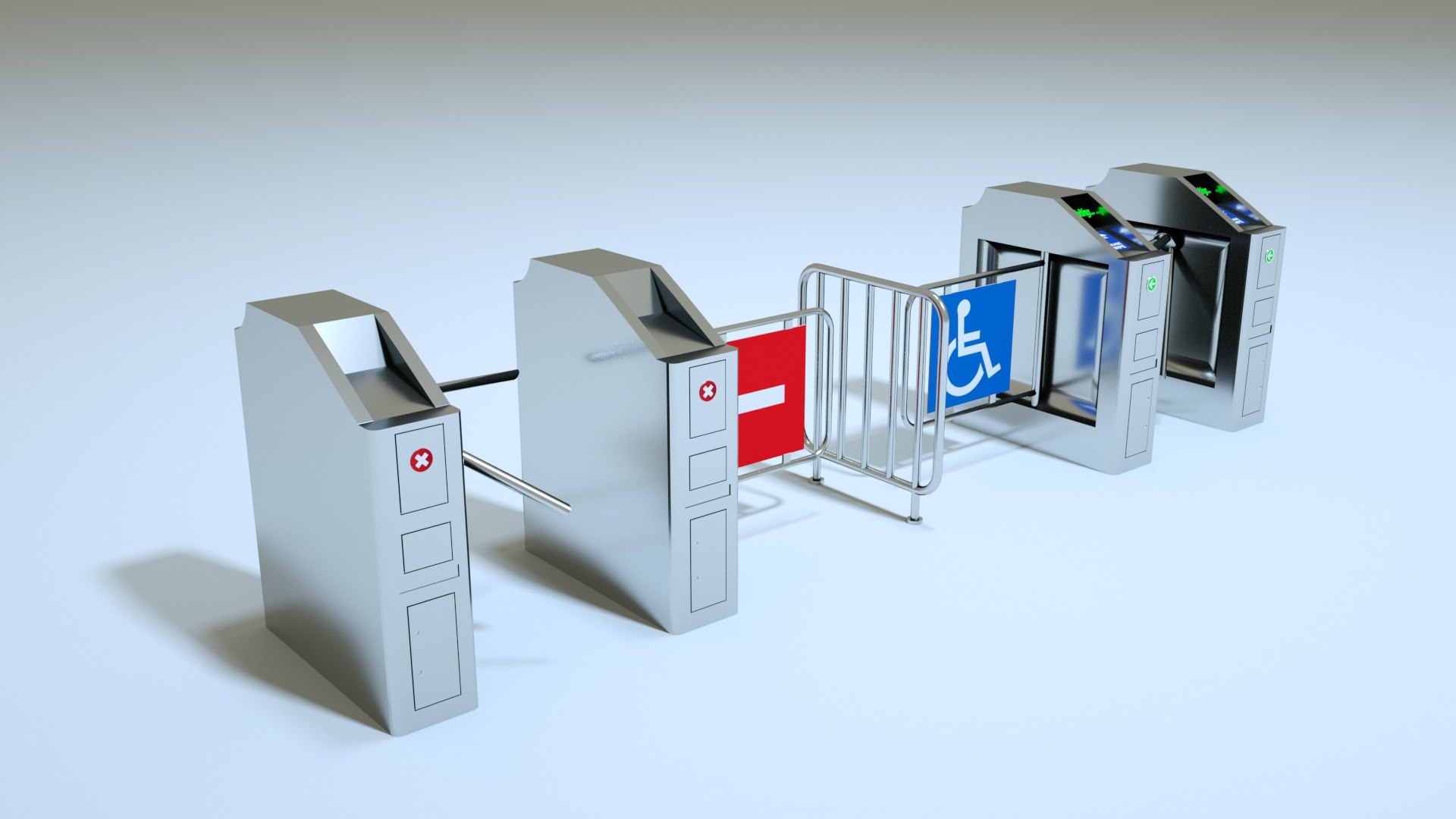 3D Model Turnstiles - TurboSquid 1686988
