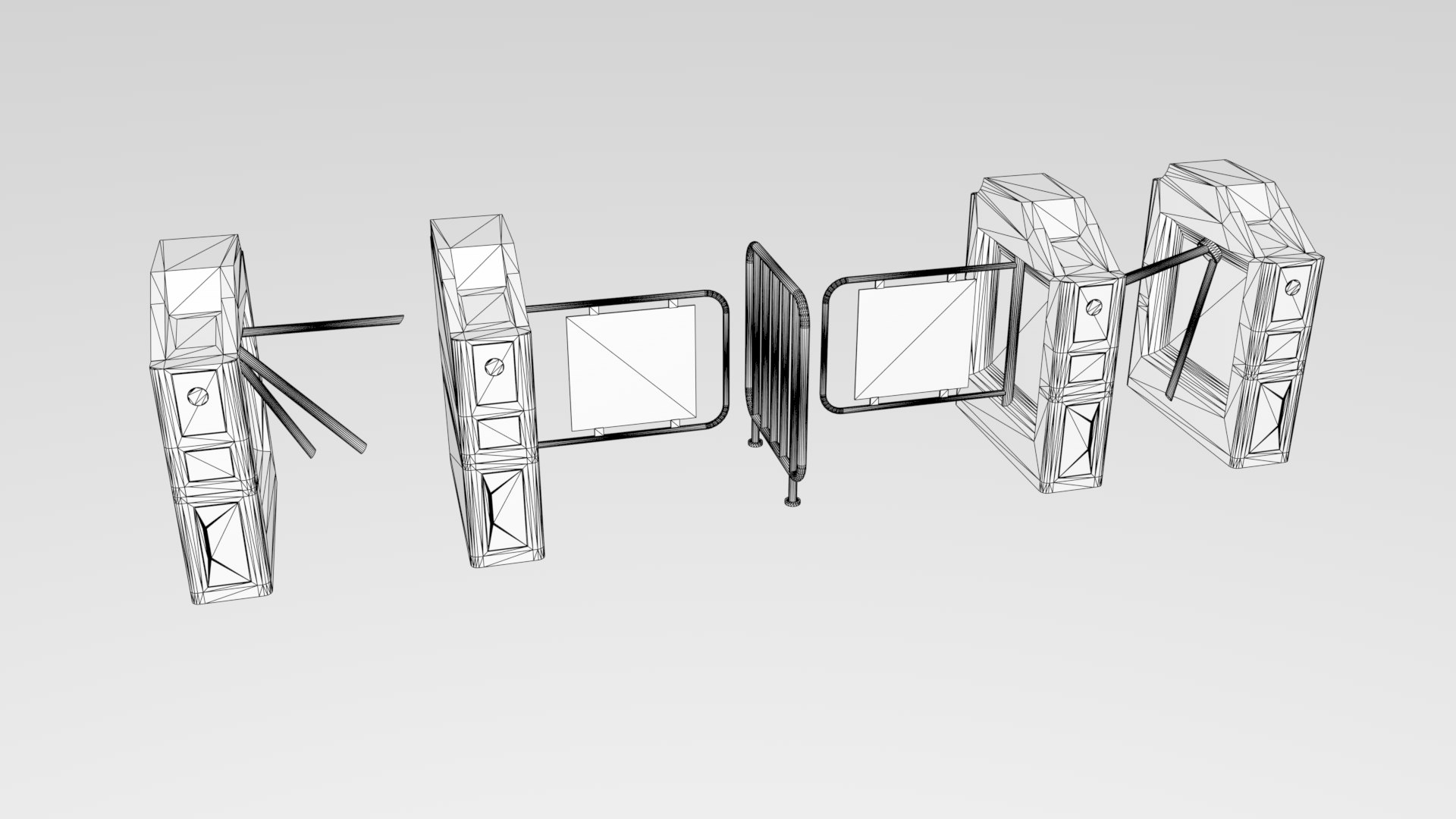 3D Model Turnstiles - TurboSquid 1686988