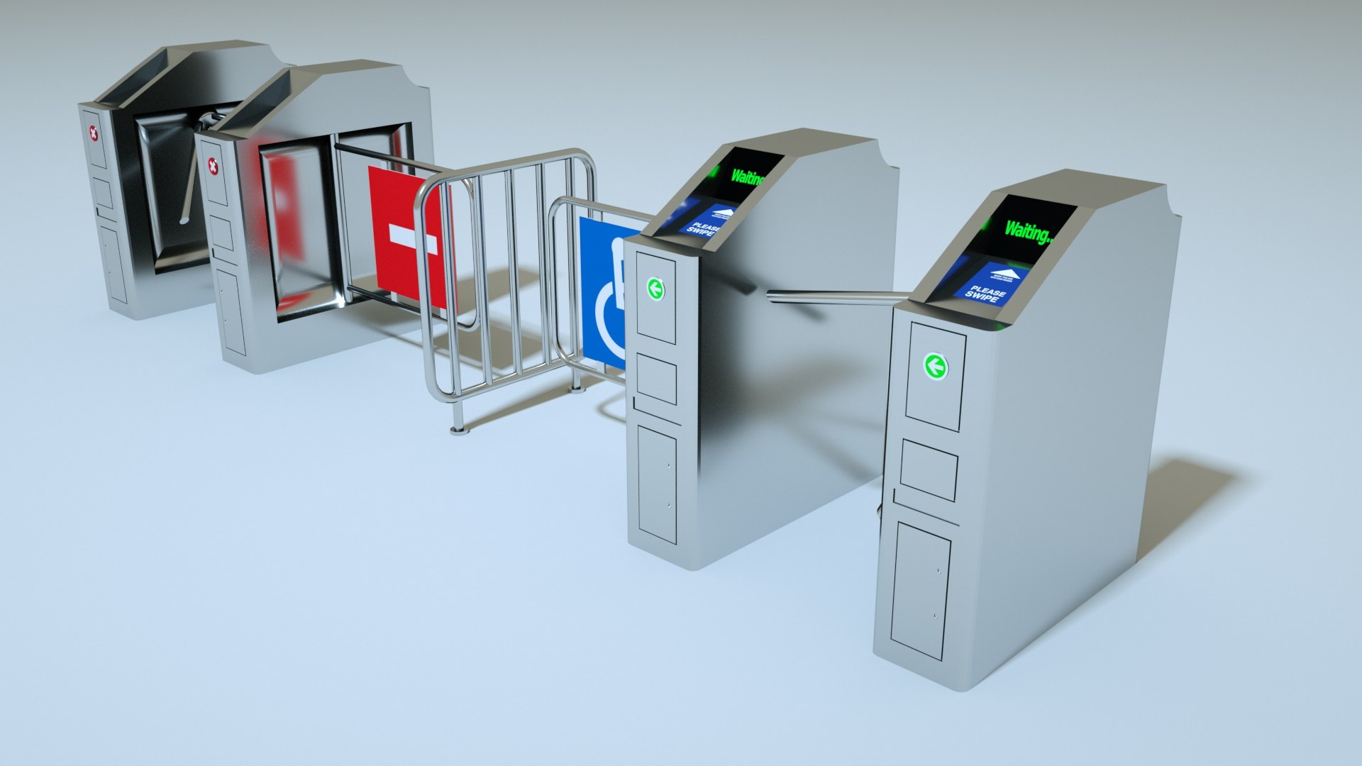 3D Model Turnstiles - TurboSquid 1686988