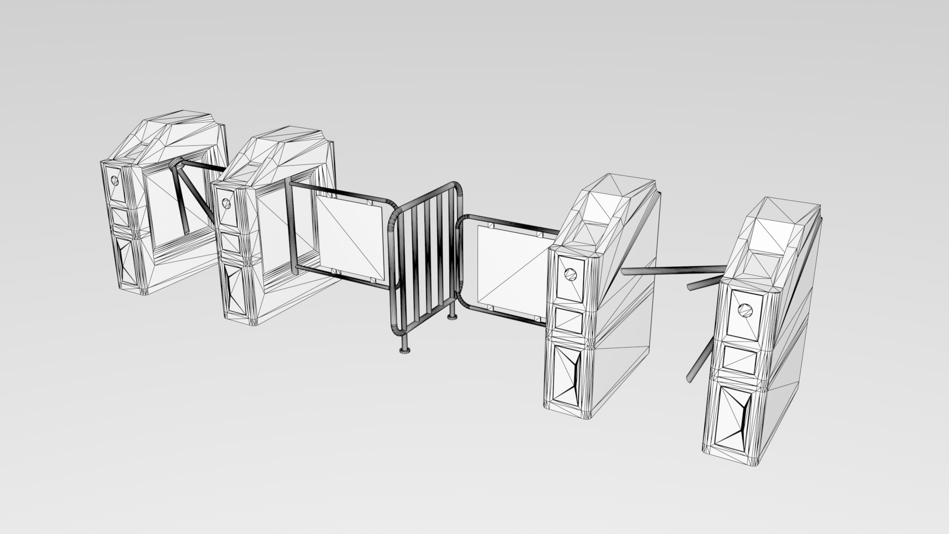 3D Model Turnstiles - TurboSquid 1686988