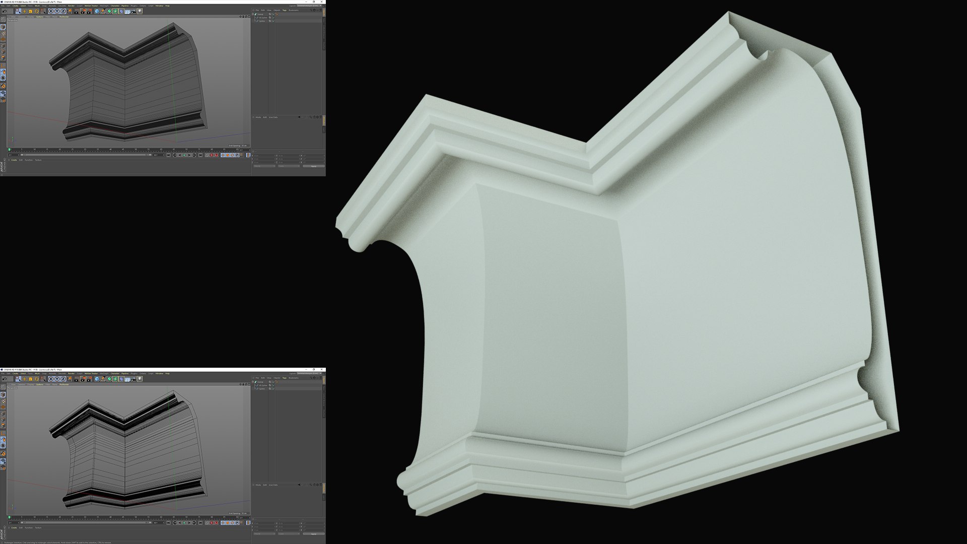 Molding cornice 3D model - TurboSquid 1402432