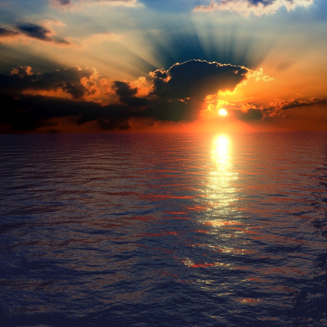 3D Sunset Sea - TurboSquid 1367438