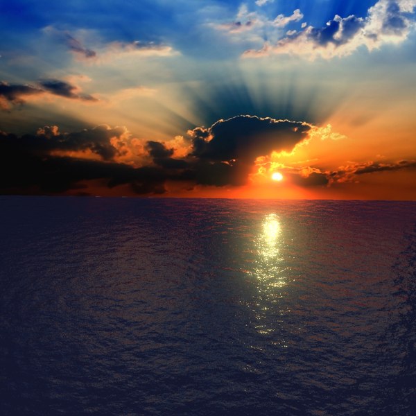 3D sunset sea - TurboSquid 1367438