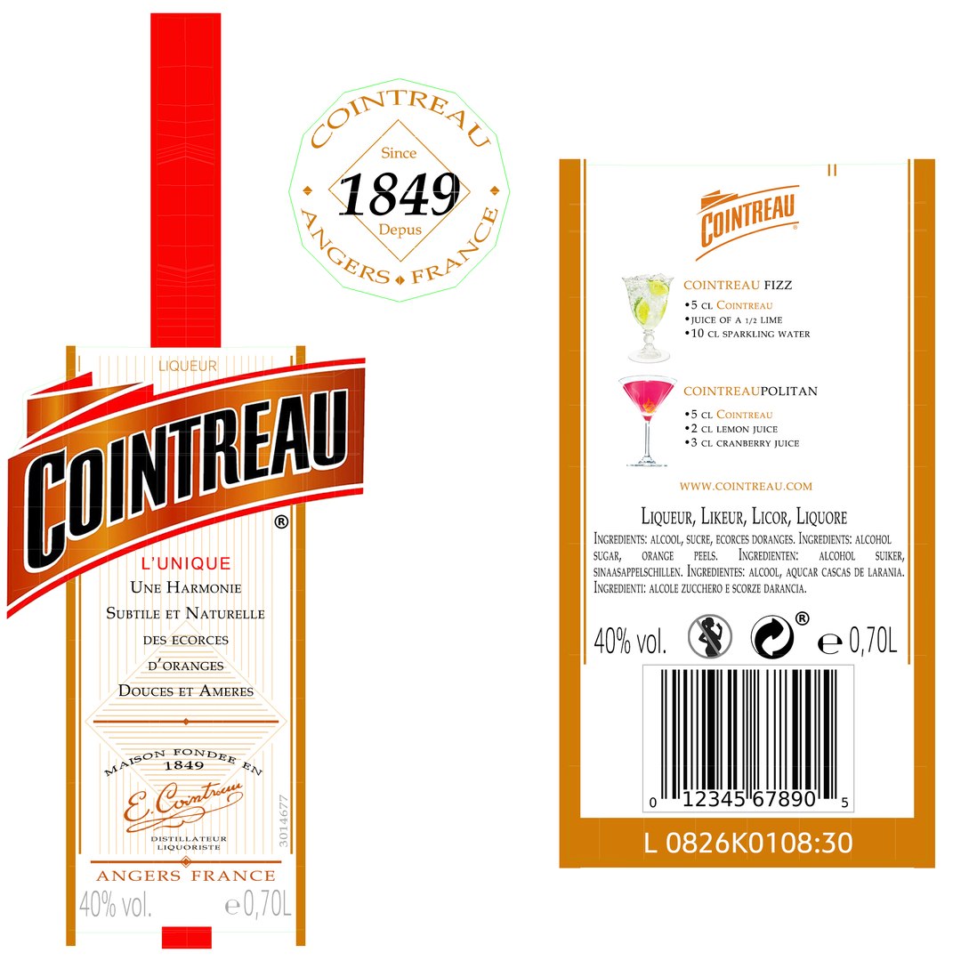 3D Cointreau Liqueur Bottles - TurboSquid 1386184