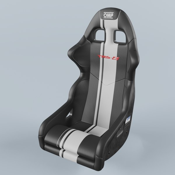 3D OMP TRS-E PLUS Racing Black Seat - TurboSquid 1803863
