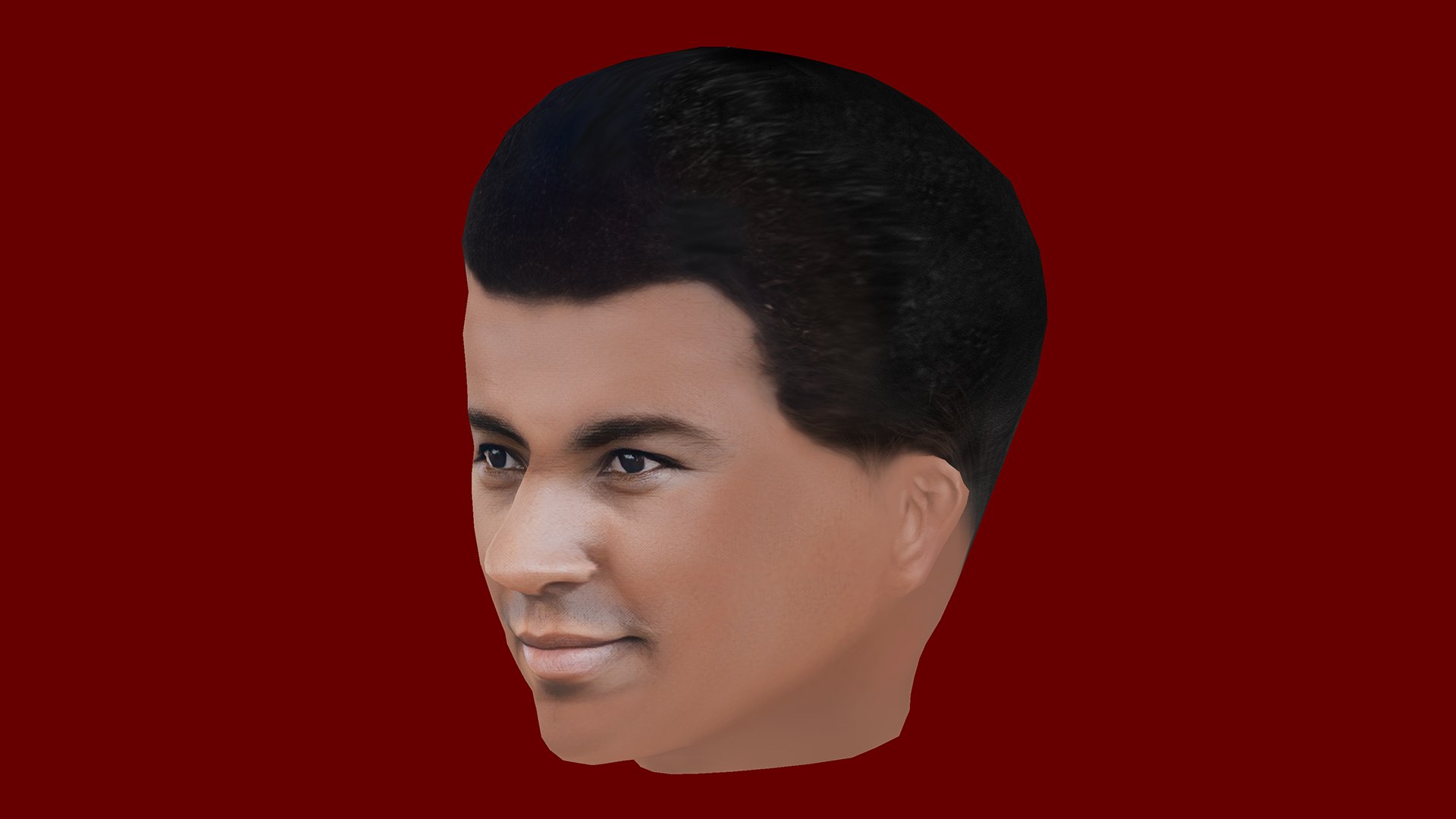 Muhammad Ali Head - Low Poly Head For Game Low-poly 3D Model ...