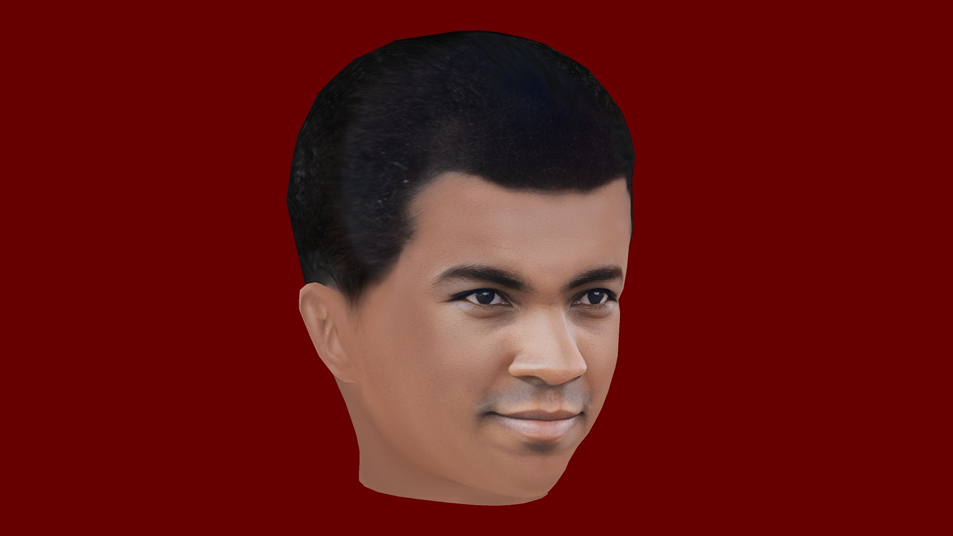 Muhammad Ali Head - Low Poly Head For Game Low-poly 3D Model ...