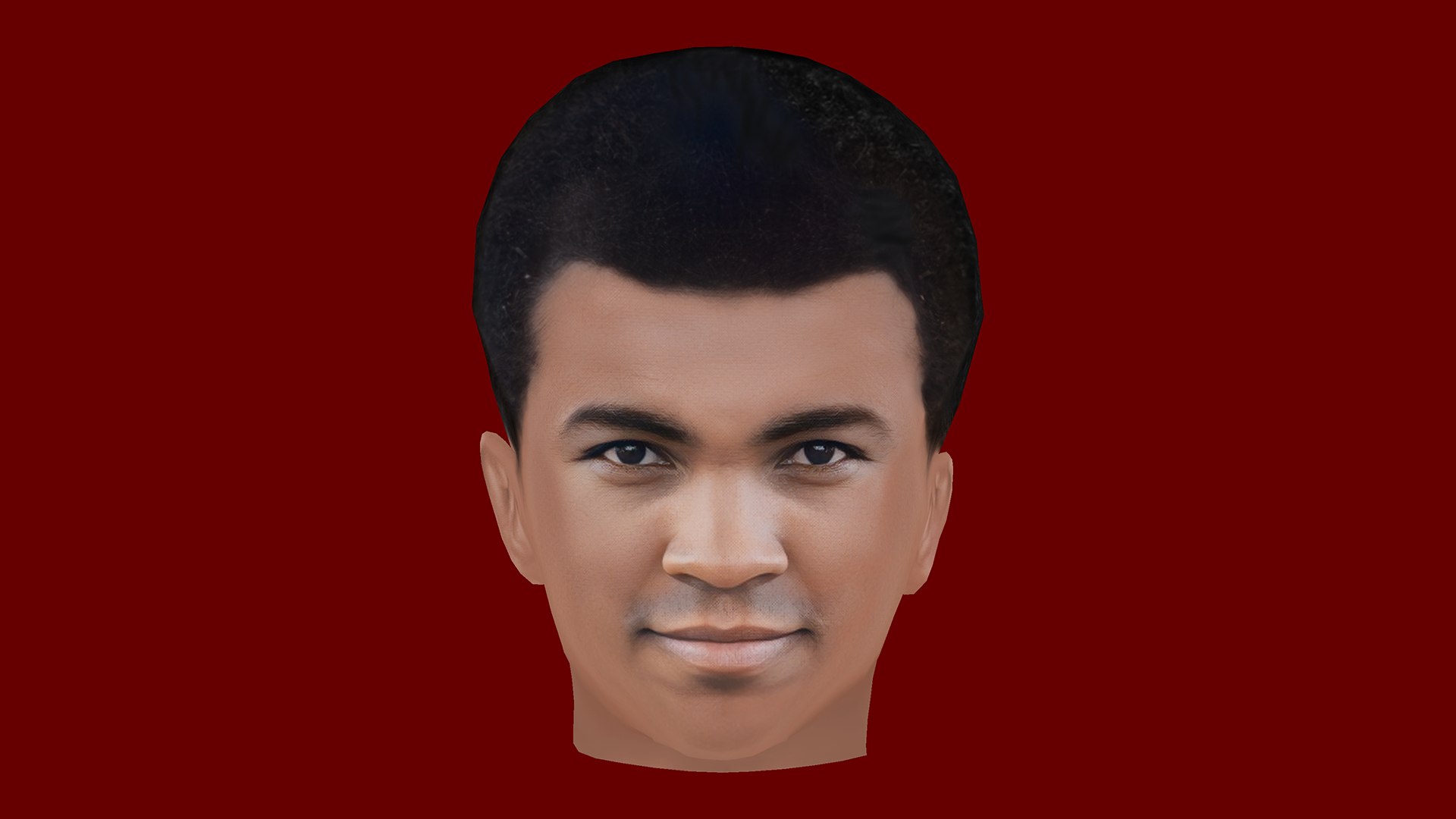 Muhammad Ali Head - Low Poly Head For Game Low-poly 3D Model ...