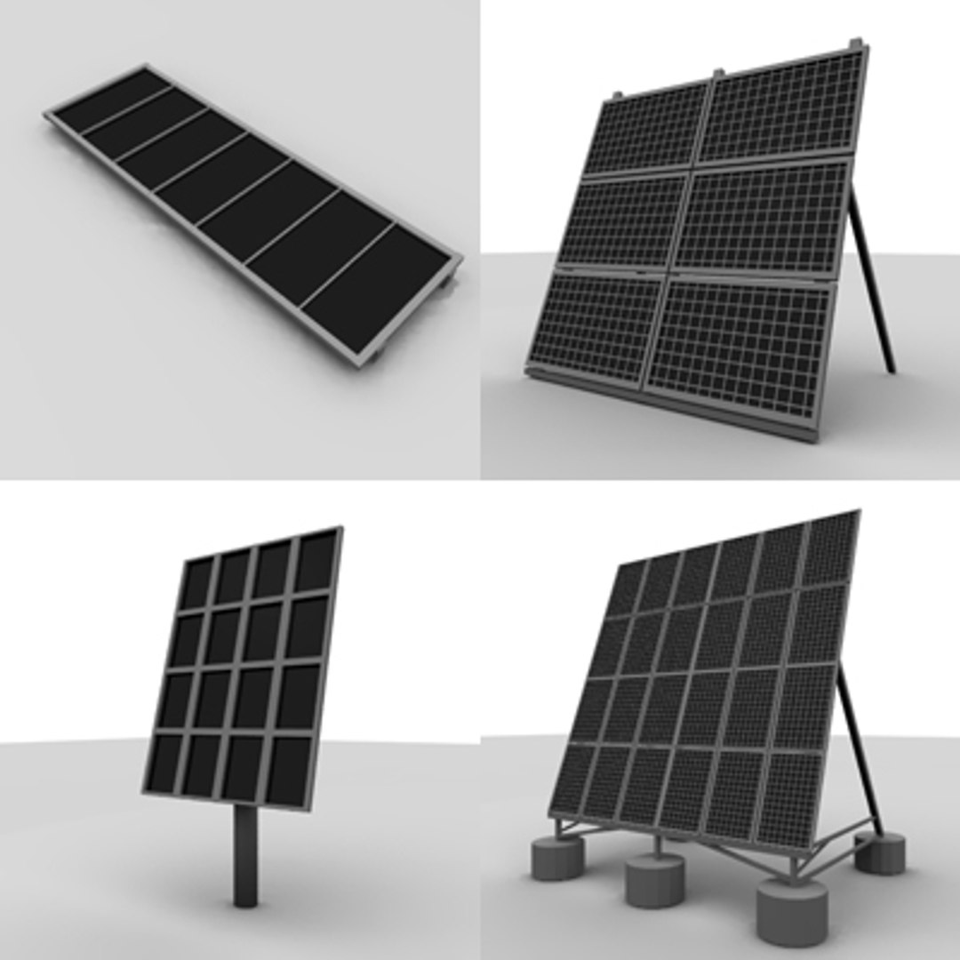 3d 3ds Solar Panels