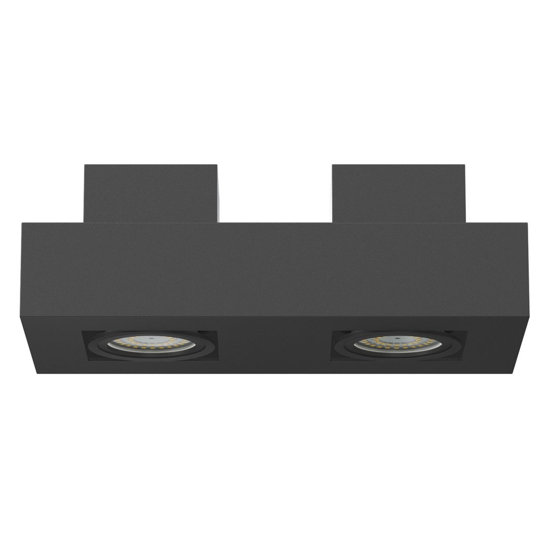 3D Model Black Double Rectangular Halogen Light - TurboSquid 1413970
