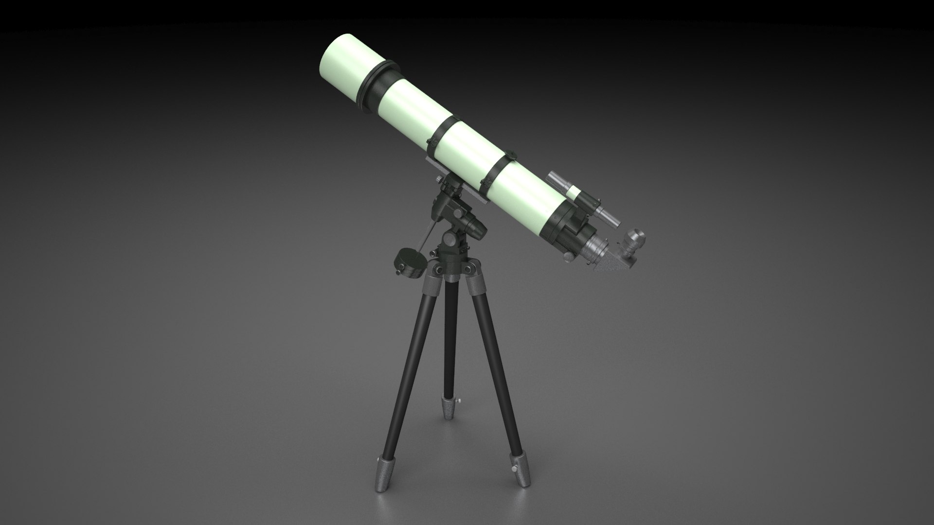3D Telescope Copper Copper Telescope Space Science Equipment ...