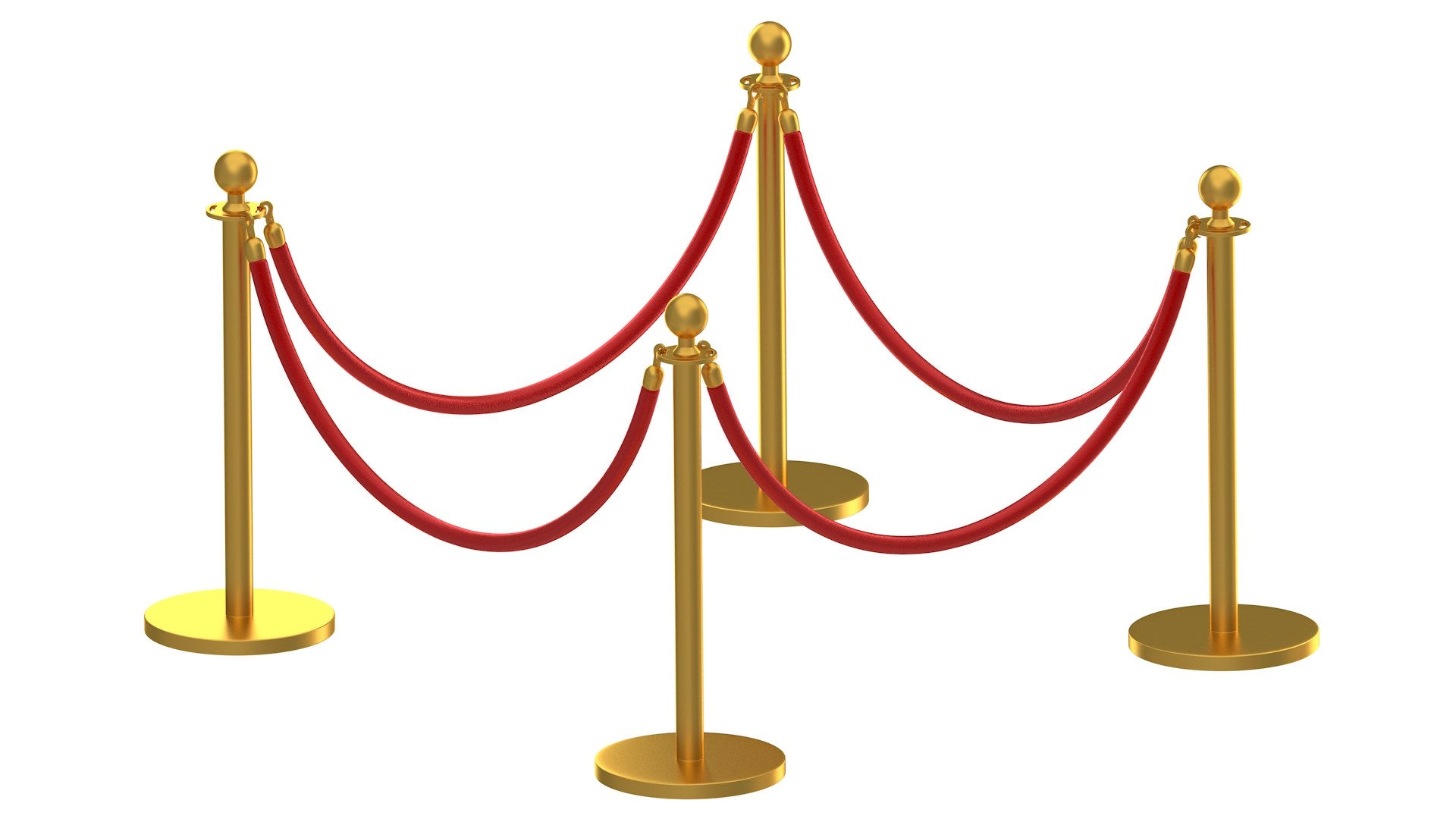 3D Red carpet Gold Stanchion - TurboSquid 2088368