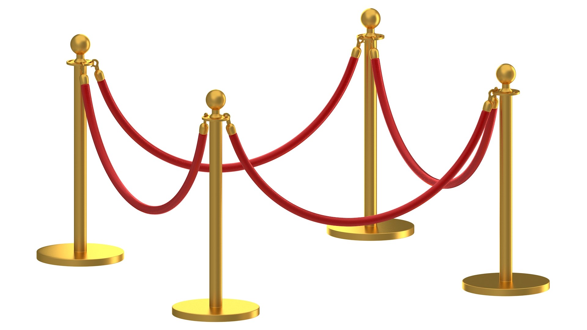3D Red carpet Gold Stanchion - TurboSquid 2088368