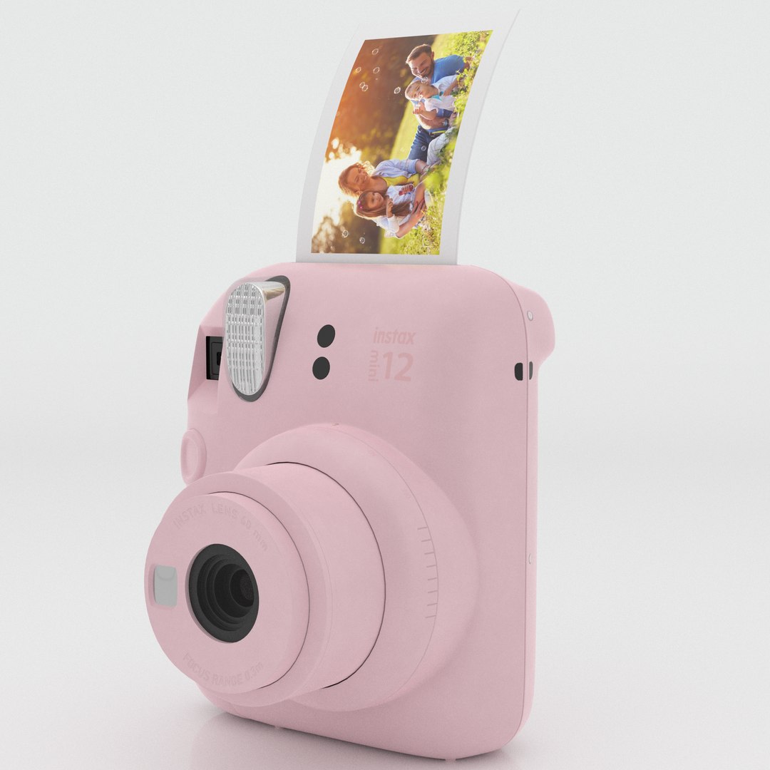 3D Fujifilm INSTAX Mini 12 Camera Blossom Pink Model - TurboSquid 2145537