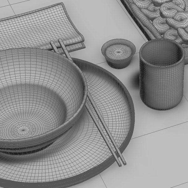 3d table set dinner