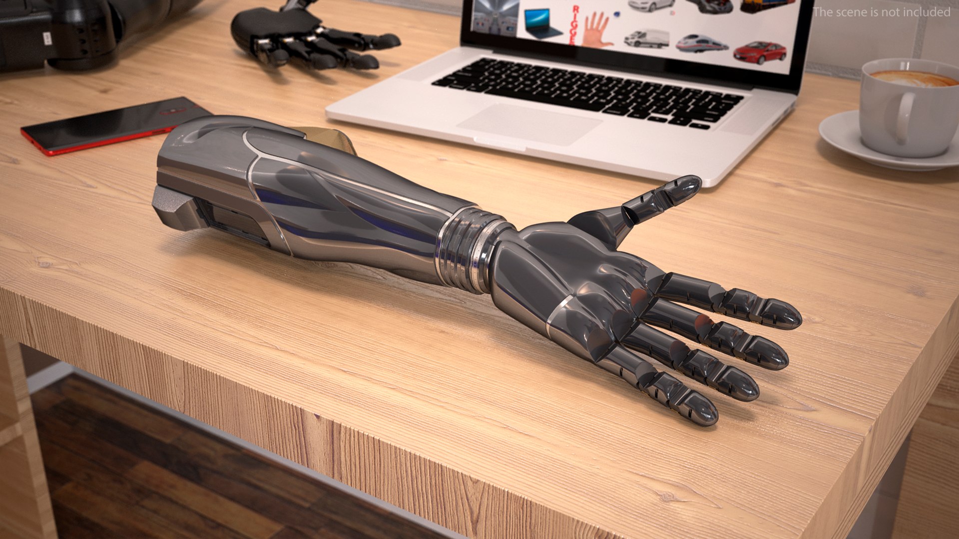 3D Model Futuristic Prosthetic Arm Black - TurboSquid 2132288