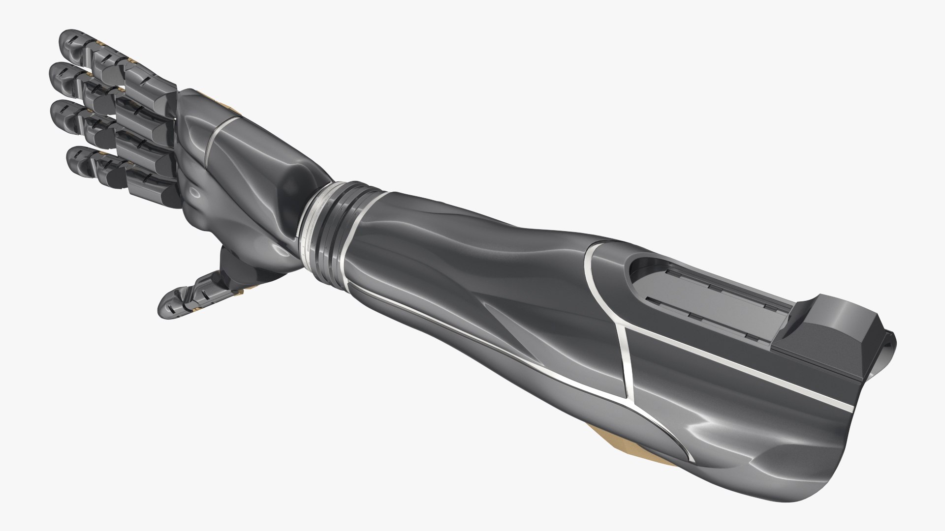 3D model Futuristic Prosthetic Arm Black - TurboSquid 2132288