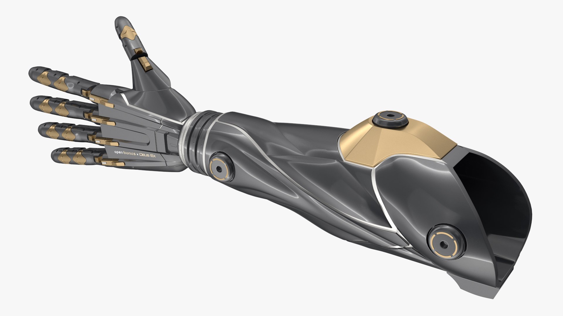 3D model Futuristic Prosthetic Arm Black - TurboSquid 2132288