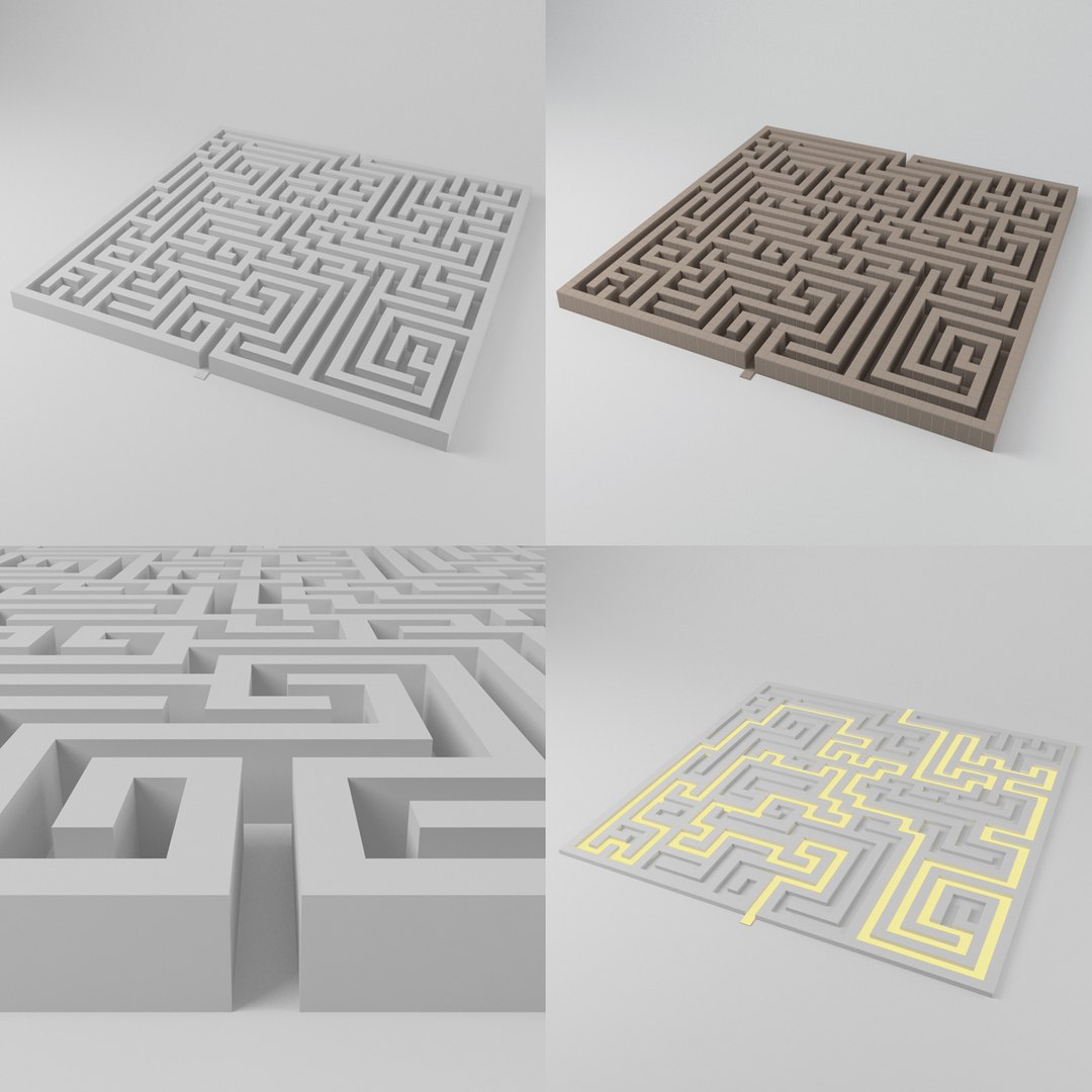 Maze 1851 Blocks Model - TurboSquid 1317477