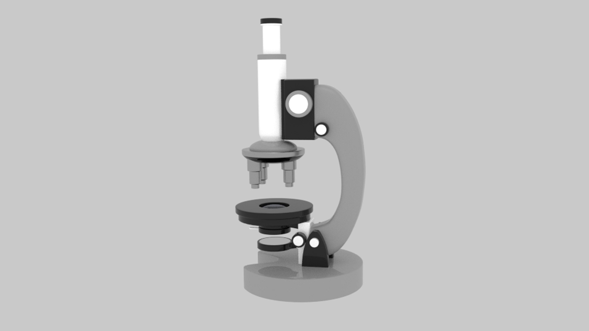 3d obj microscope lab equipment