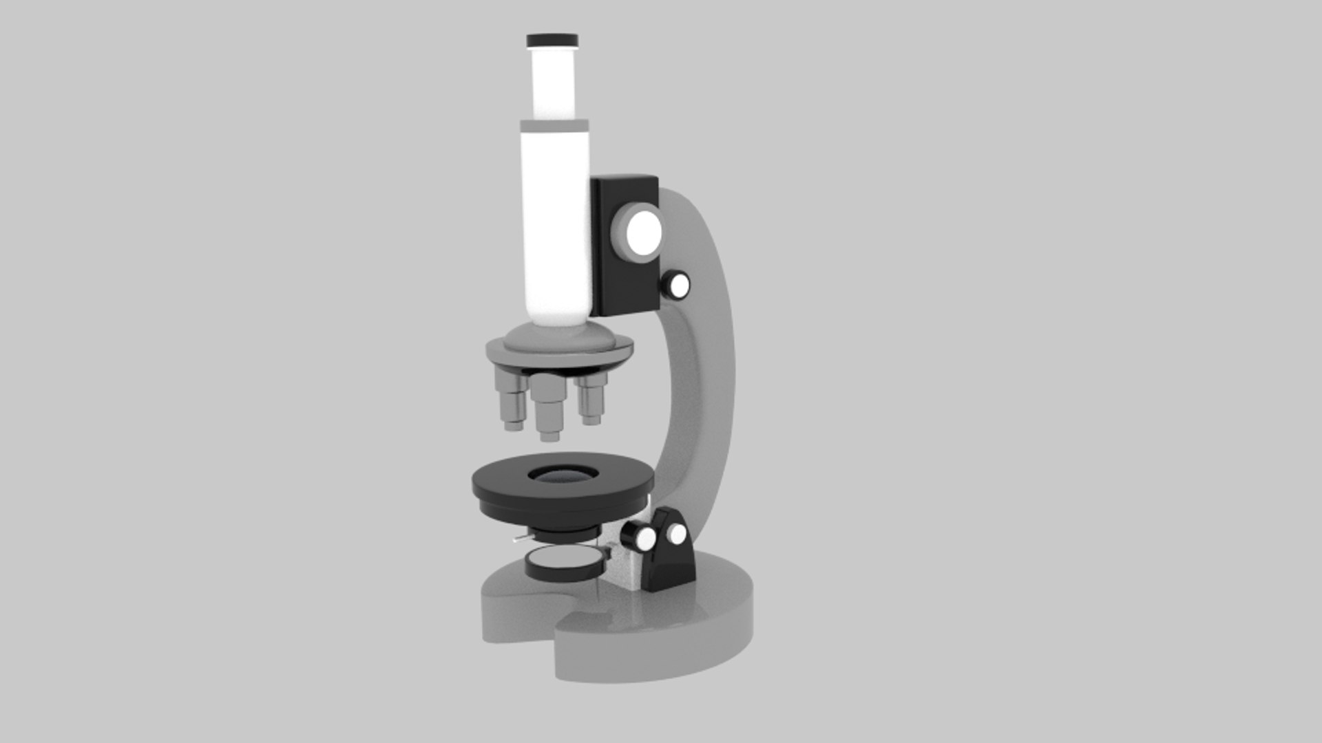 3d obj microscope lab equipment