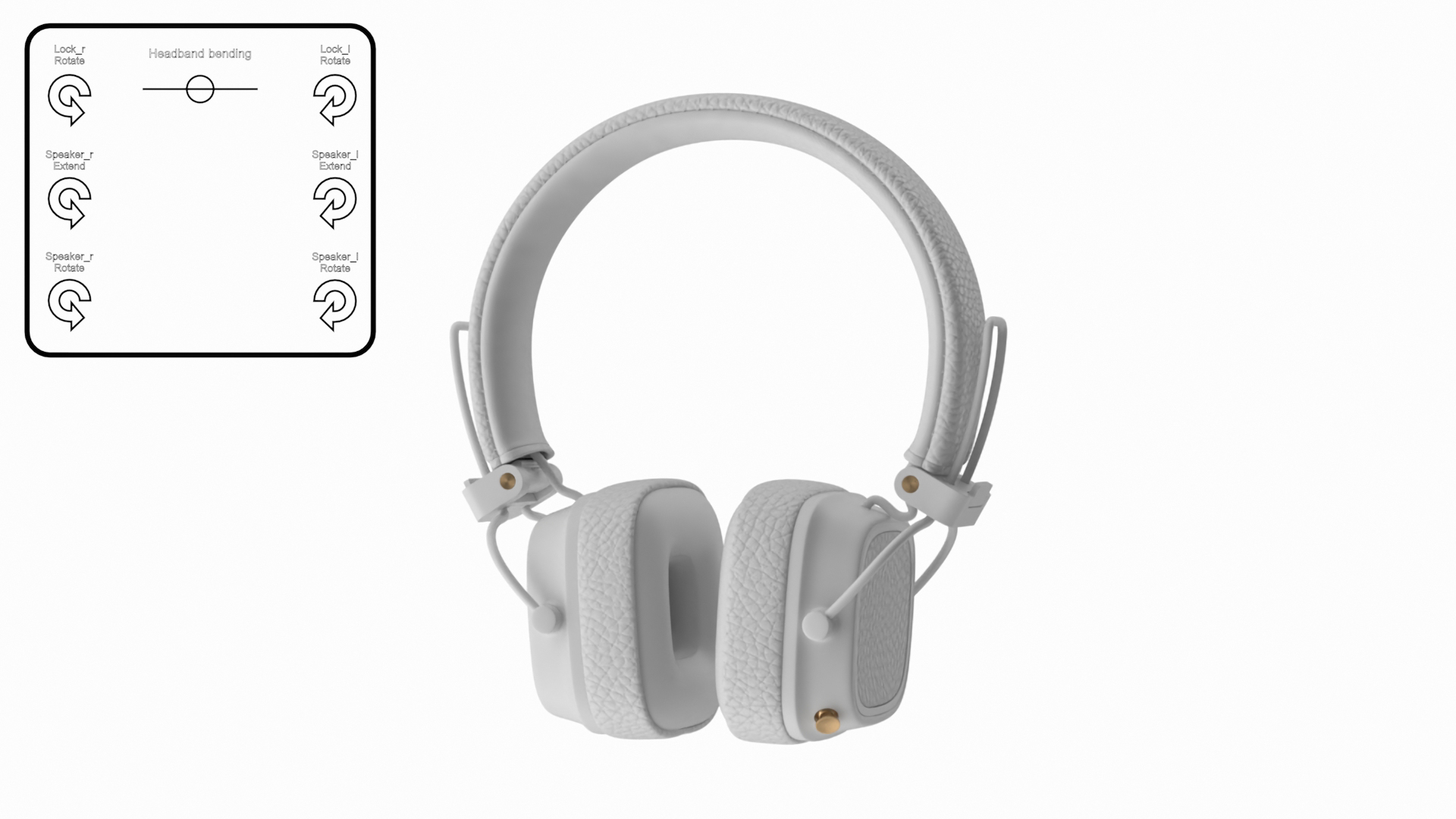 3D Overhead Headphones White Generic Rigged - TurboSquid 2217480