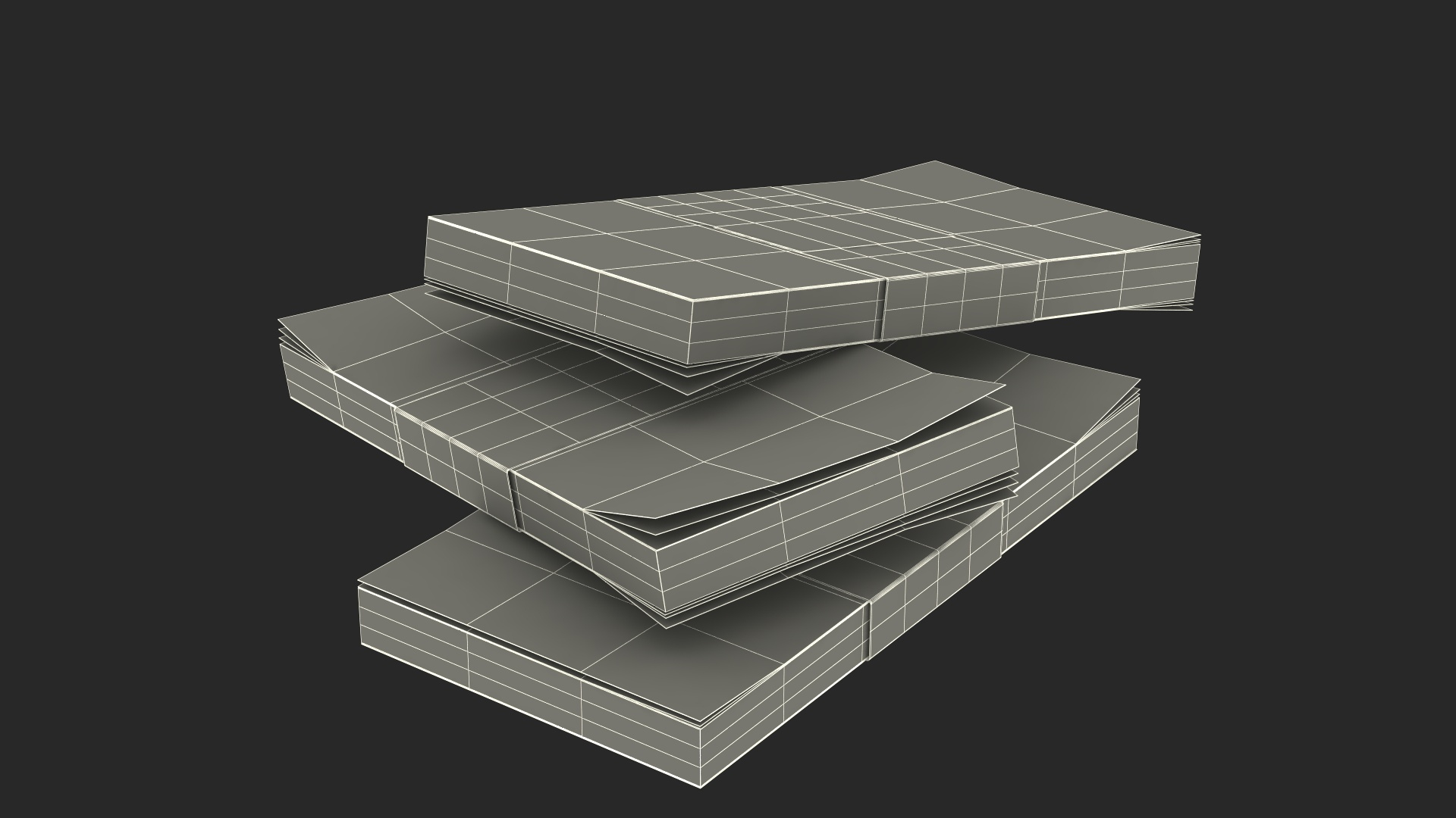 3D 50 Pounds Banknotes In Three Packs Model - TurboSquid 2148455