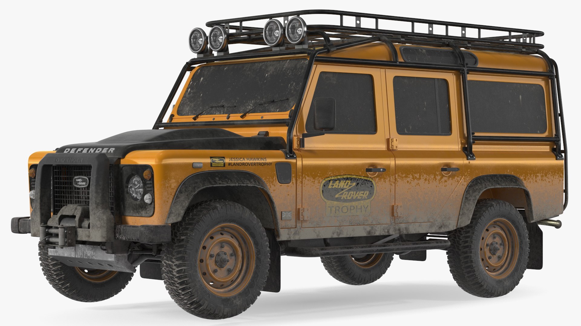 3D Land Rover Defender Exterior Only Dirty model - TurboSquid 1766917