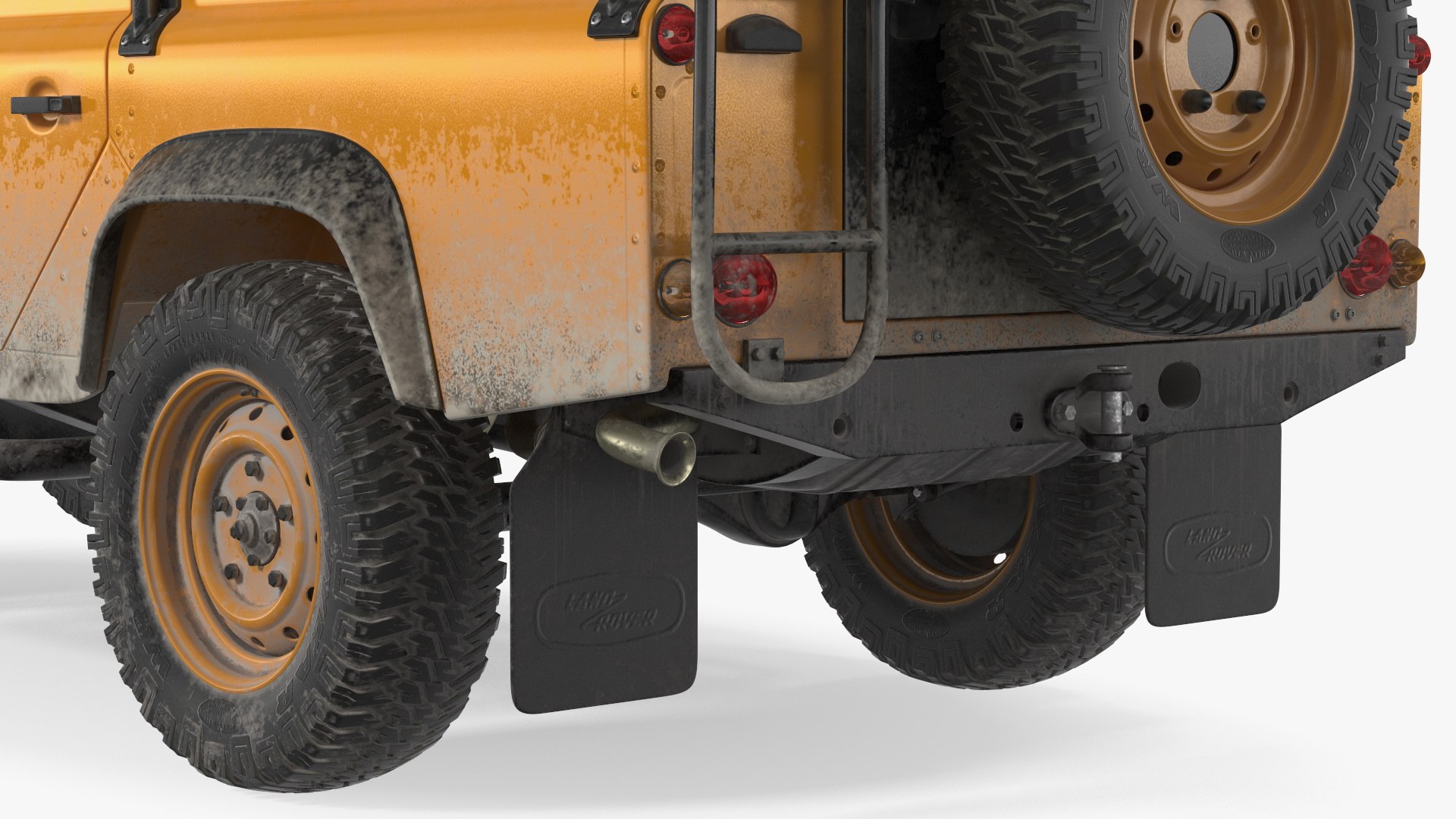3D Land Rover Defender Exterior Only Dirty model - TurboSquid 1766917