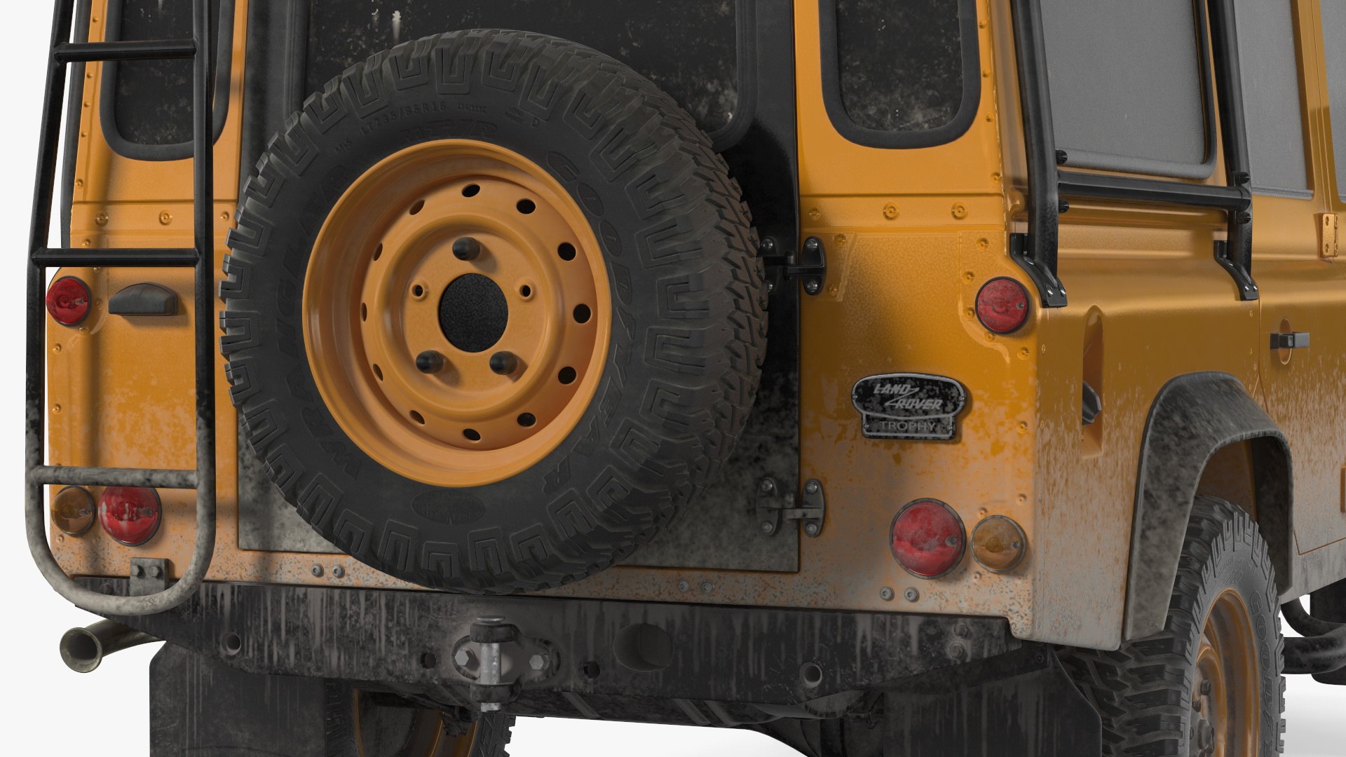 3D Land Rover Defender Exterior Only Dirty model - TurboSquid 1766917