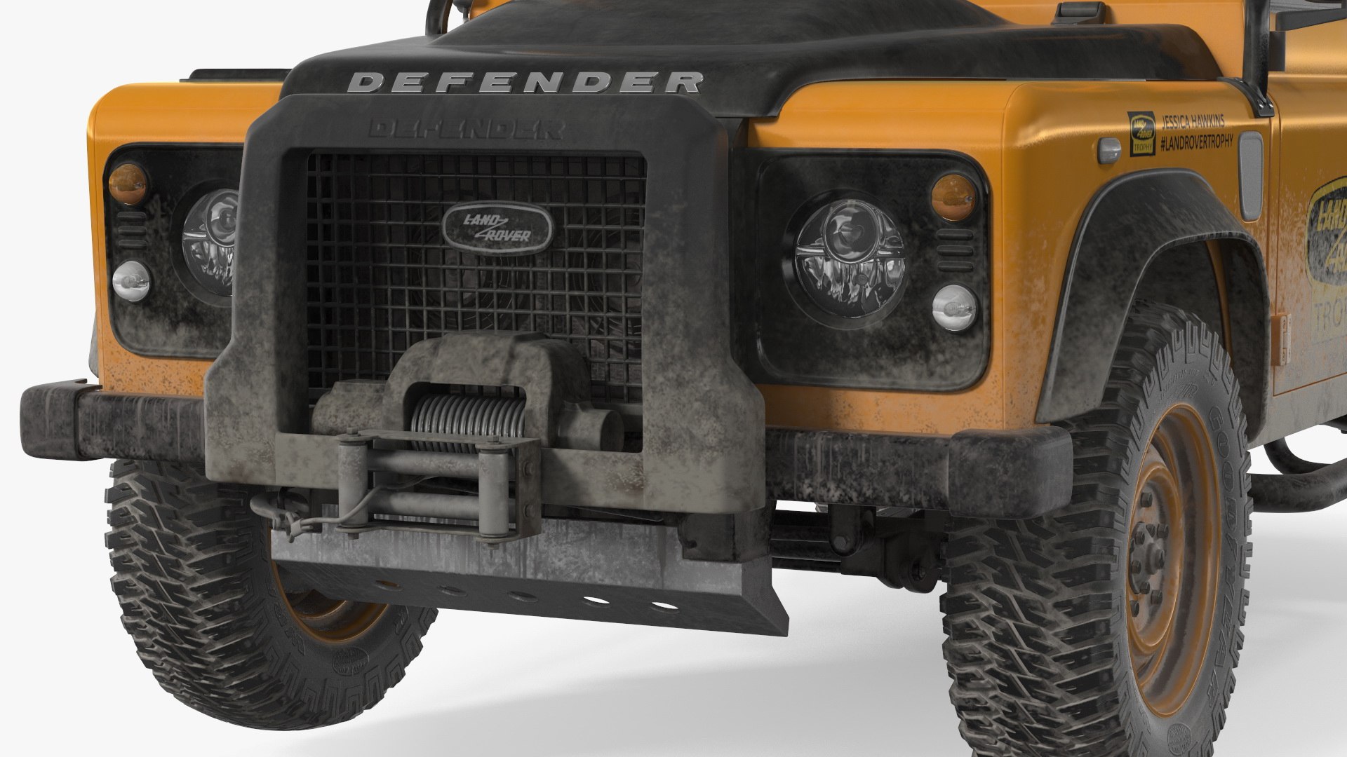 3D Land Rover Defender Exterior Only Dirty model - TurboSquid 1766917
