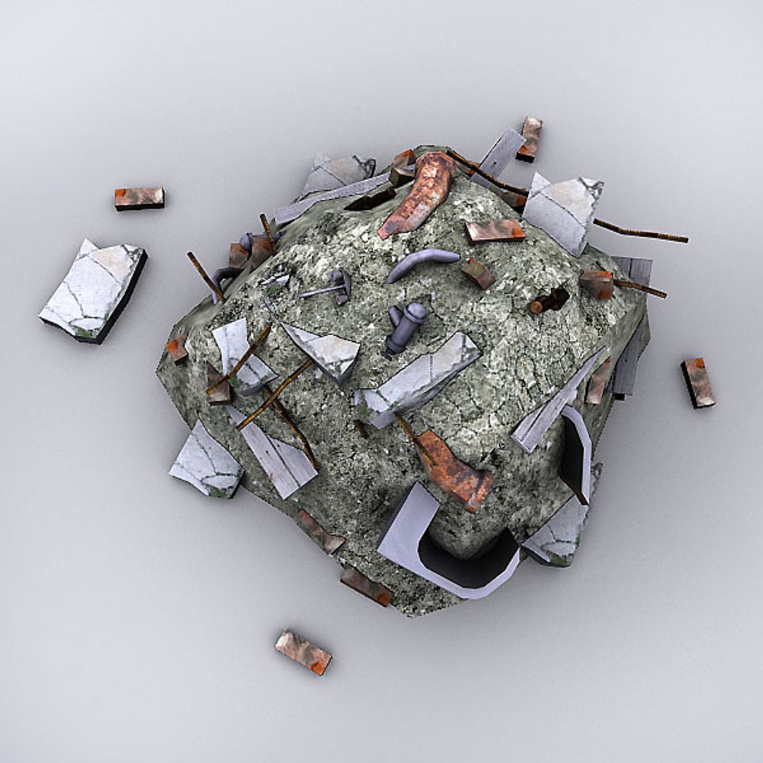 3d model of garbage photo realistic