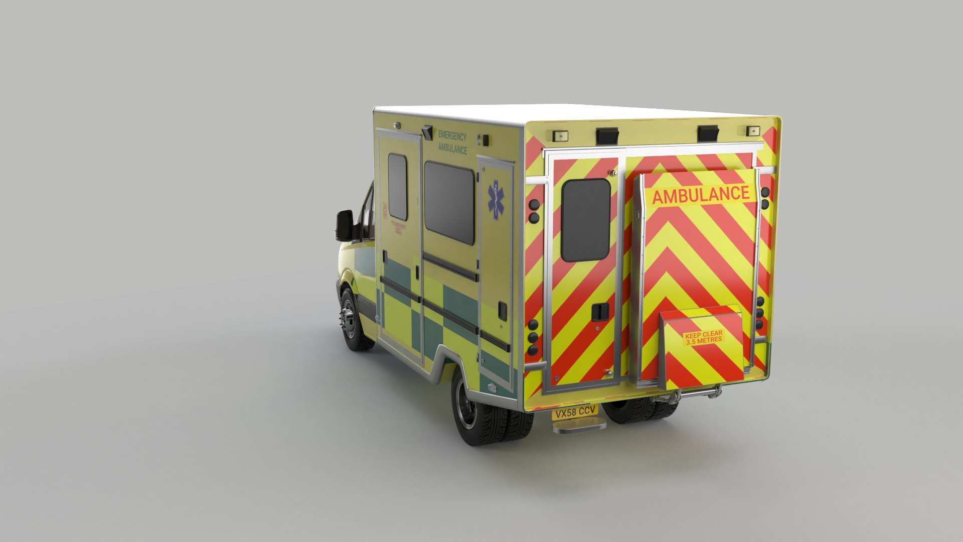London ambulance based on Mercedes Sprinter England Ambulance EU 3D ...