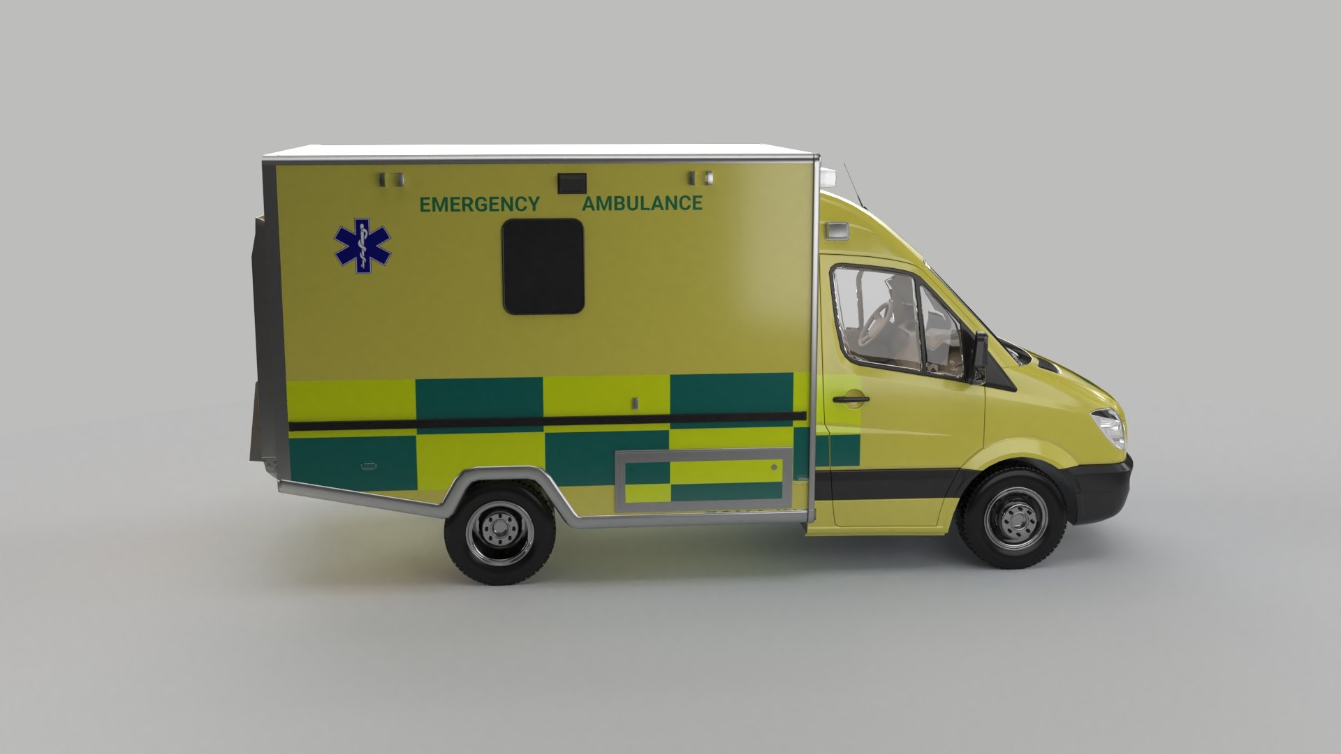 London ambulance based on Mercedes Sprinter England Ambulance EU 3D ...