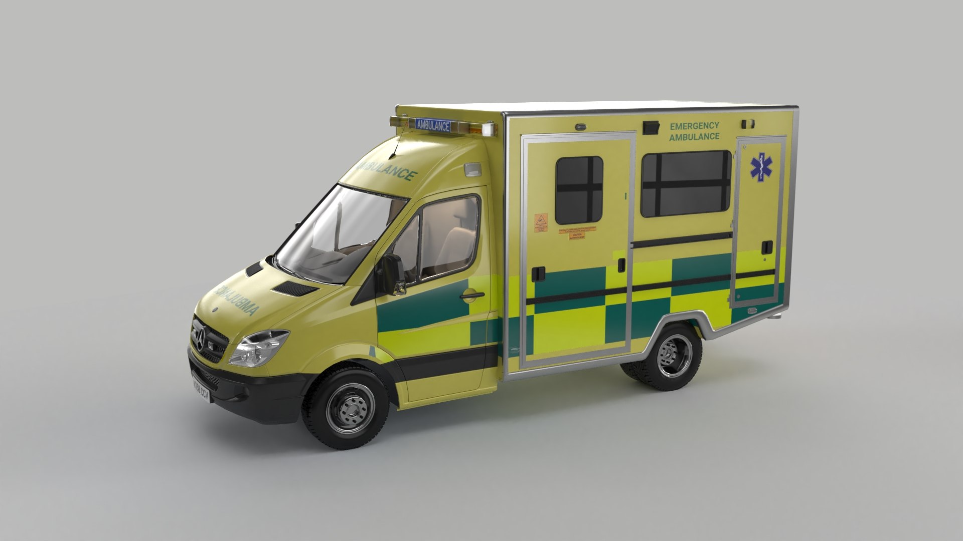 London ambulance based on Mercedes Sprinter England Ambulance EU 3D ...